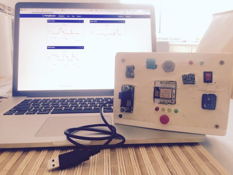 Wireless Weather Station Arduino Esp8266 Thingspeak Arduino Project Hub